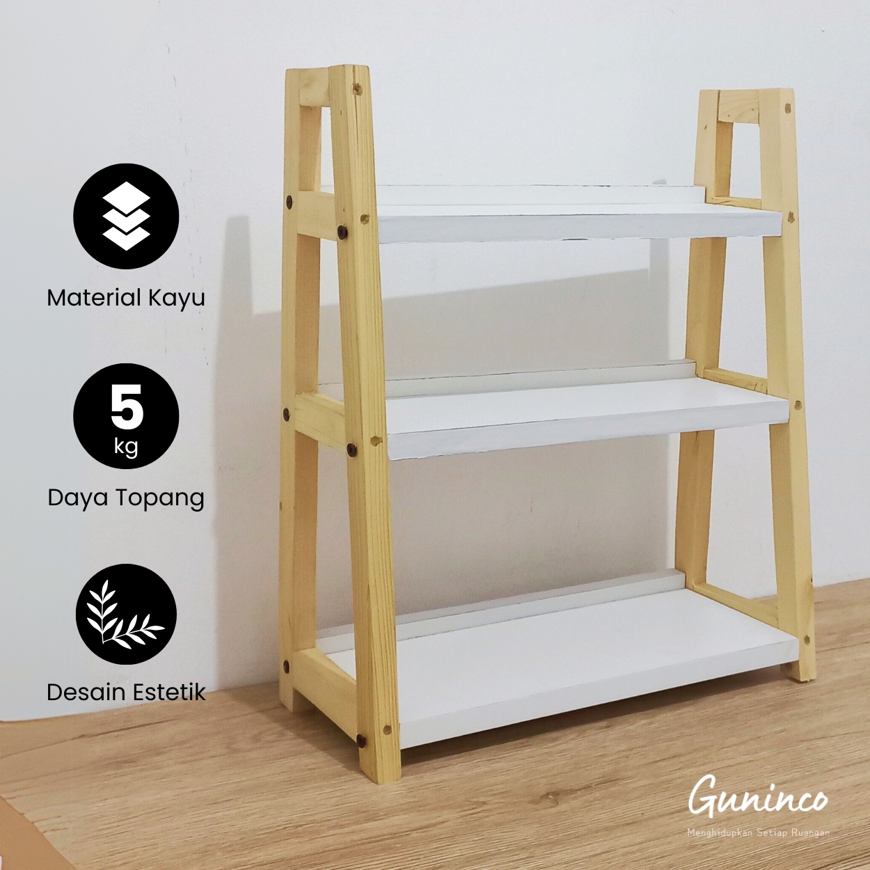 Rak Dapur Kayu 3 Susun GUNINCO - GUNINCO Furniture & Home Decor